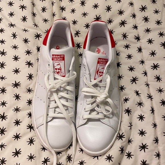 adidas | Shoes | Adidas Red Stan Smiths | Poshmark